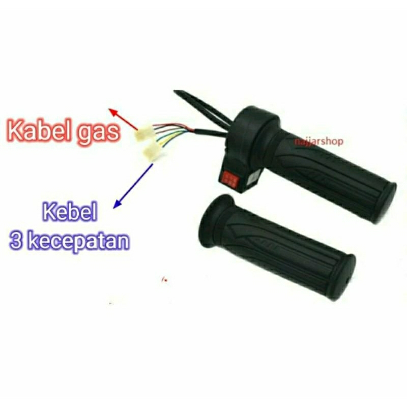 Jual najjarshop : Handle gas throttle sepeda listrik 12v - 72v 3 speed ...