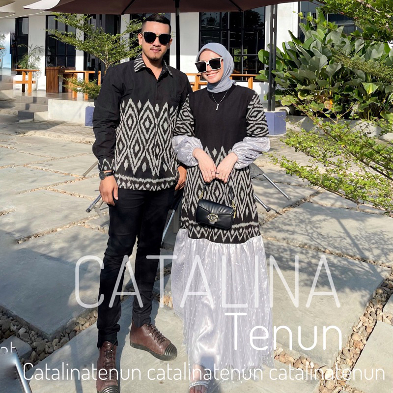 Jual BAJU TENUN COUPLE PRAYA NEW BLACK BAJU KONDANGAN TENUN | Shopee ...