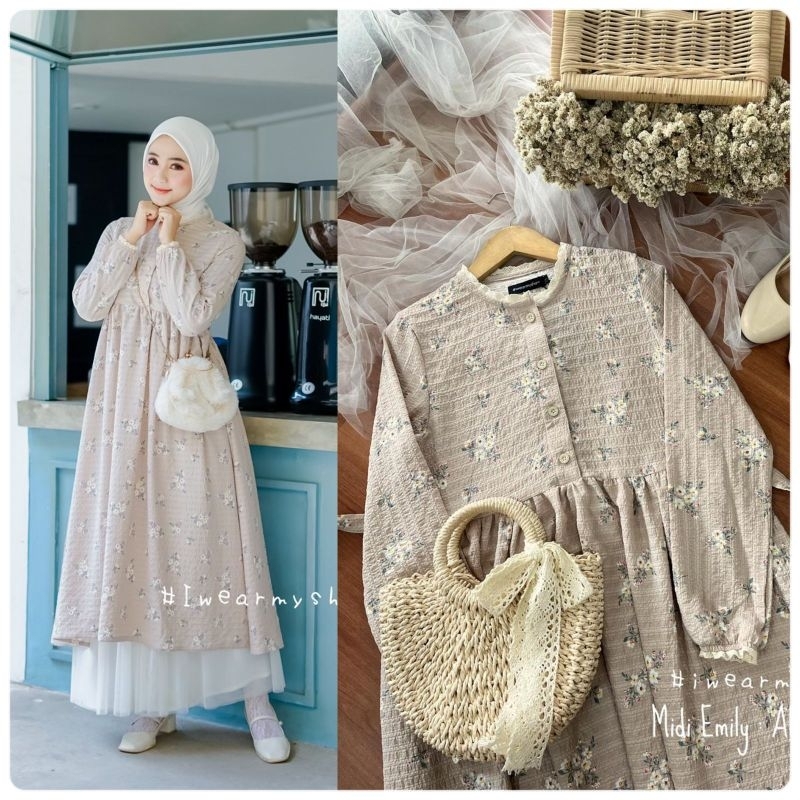 Jual MIDI EMILY : ALIKA CREAM | Shopee Indonesia