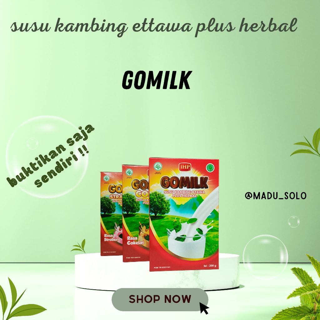 Jual GOMILK Original 200 gram | Susu Kambing Etawa Plus Herbal yang ...