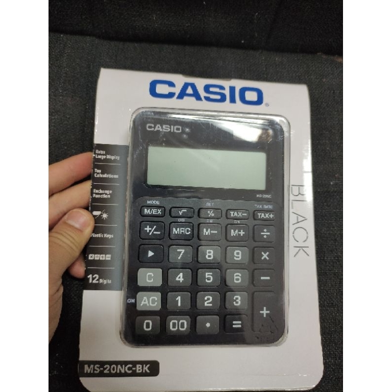 Jual casio ms 20 nc 20nc 12 digit pocket size kalkulator large display solar | Shopee Indonesia