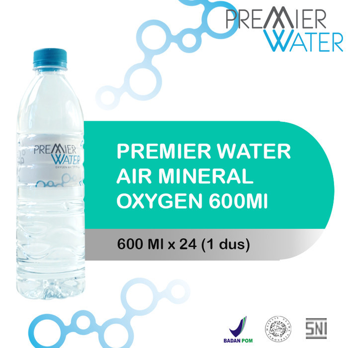 Jual Premier Water Air Mineral beroksigen 600Ml x 24 (1 box) | Shopee Indonesia