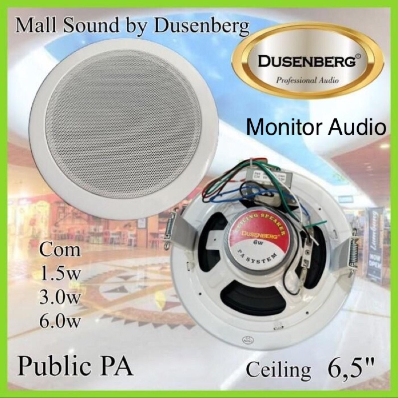 Jual Ceiling Speaker DUSENBERG 6,5 Inch 6 Watt, Speaker Plafon | Shopee ...