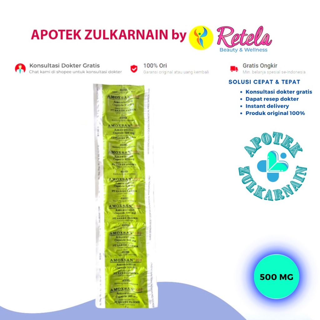 Jual Amoxsan 500Mg 1 Strip 10 Capsul | Shopee Indonesia