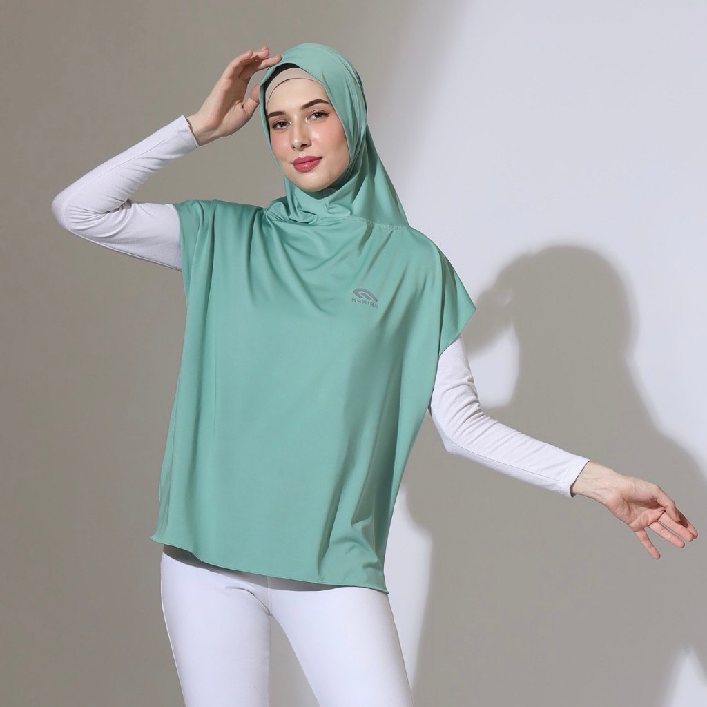 Jual MANIAK Hijab Rompi Olahraga Wanita Jilbab Sporty Instan Senam ...