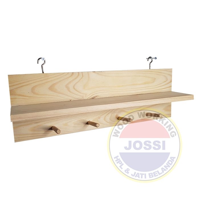 Jual Rak Display Gantung Minimalis Kayu Jati Belanda | Shopee Indonesia
