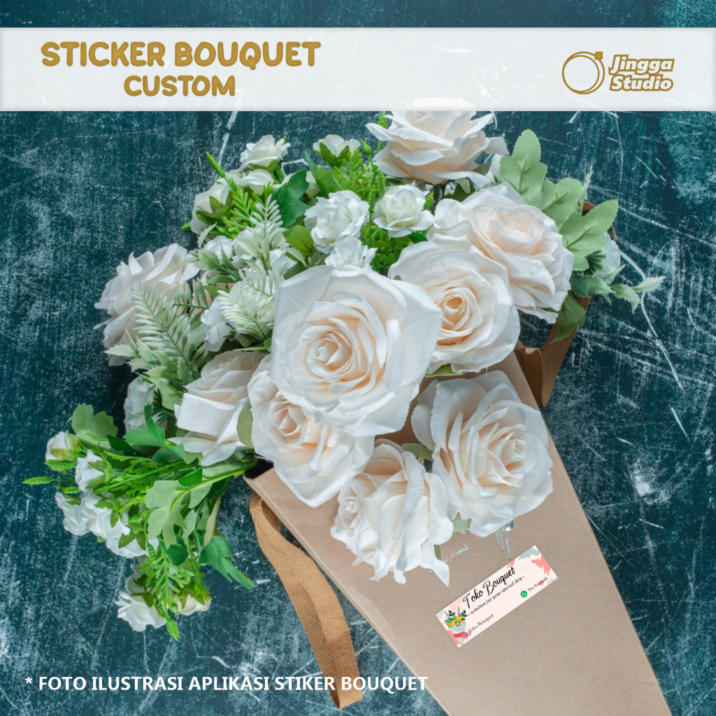 Jual Stiker Bouquet Custom Stiker Usaha Buket | Shopee Indonesia