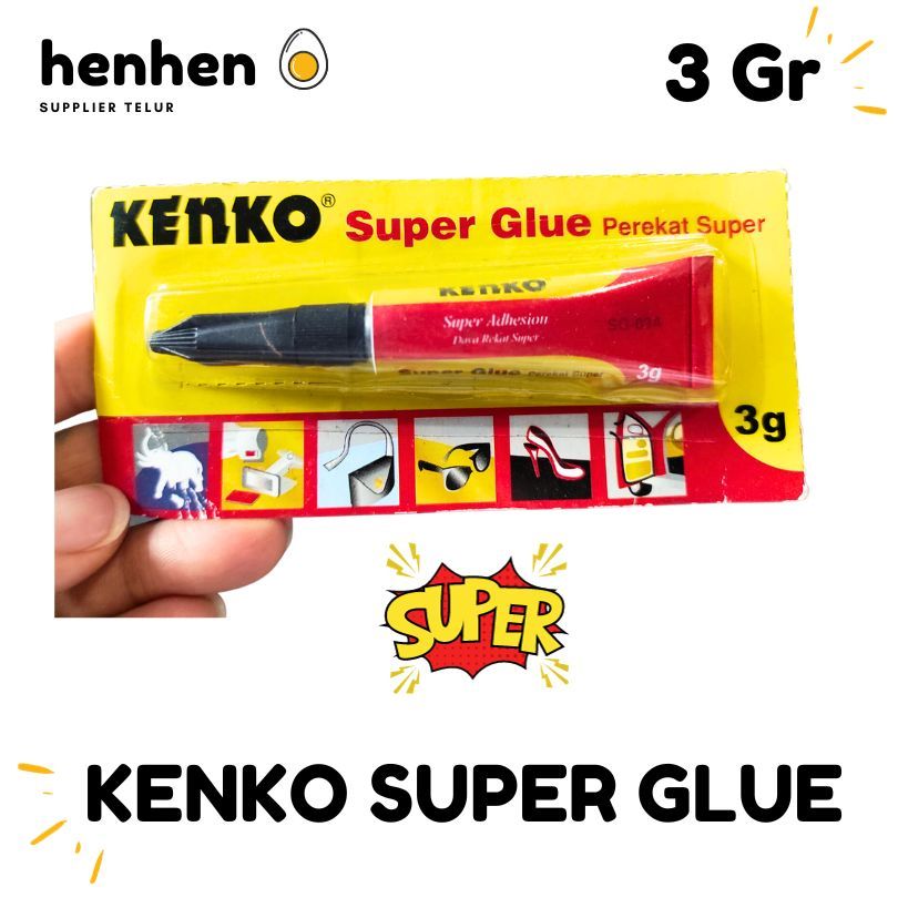 Jual LEM KENKO SUPER GLUE 3 GRAM LEM SERBAGUNA | Shopee Indonesia
