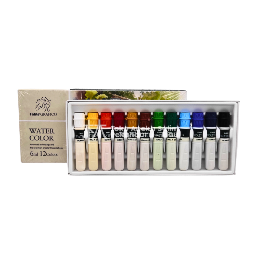 Jual Water Colour Dong-A Fable Grafico 12 Warna 6ML | Shopee Indonesia