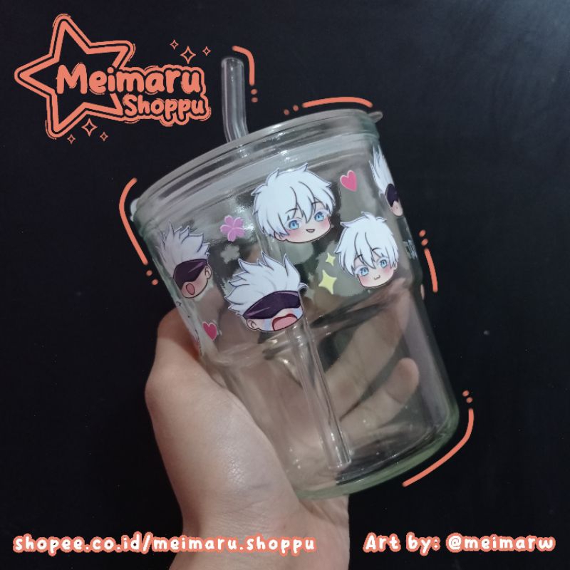 Jual [Meimaru Shoppu] Gelas Kaca Gojo Satoru Jujutsu Kaisen / Tumblr ...