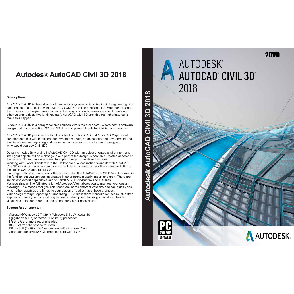 Jual DVD- AutoCAD Civil 3D 2018 | Shopee Indonesia
