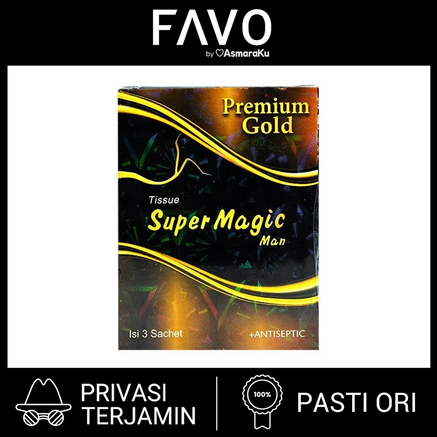 Jual Tisu Magic Man Premium Gold - 3 Sachets - Tissue Super Magic Tahan ...