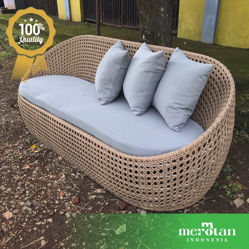 Jual Sofa Panjang Rotan Sintetis / Sofa Rotan Sintetis / Sofa Outdoor ...