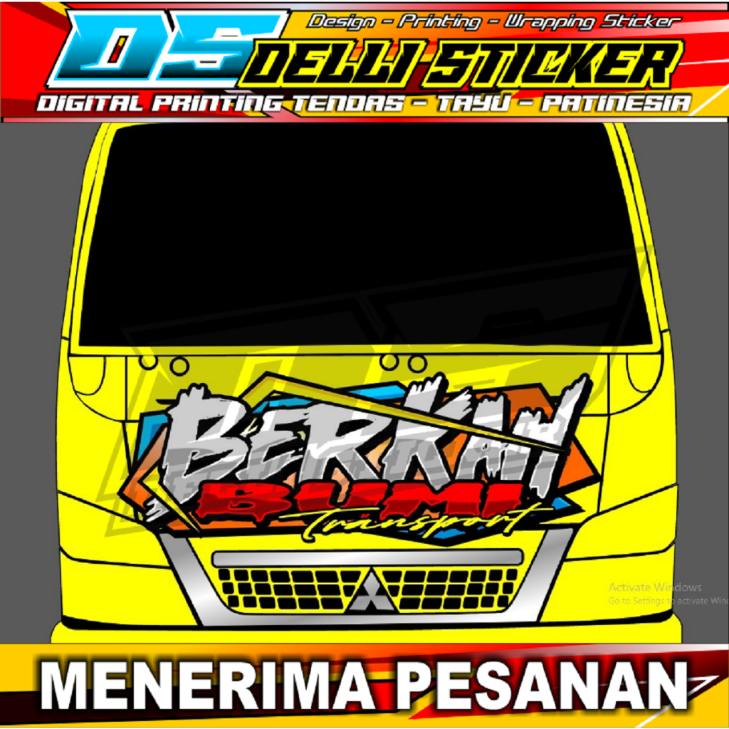 Jual Stiker Kabin Depan Truk Canter - Decal Depan Canter - Nama Bisa ...