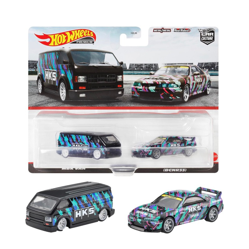 Jual Hot Wheels Premium TwinPack HKS Nissan Skyline R33 & MBK VAN JAPAN ...