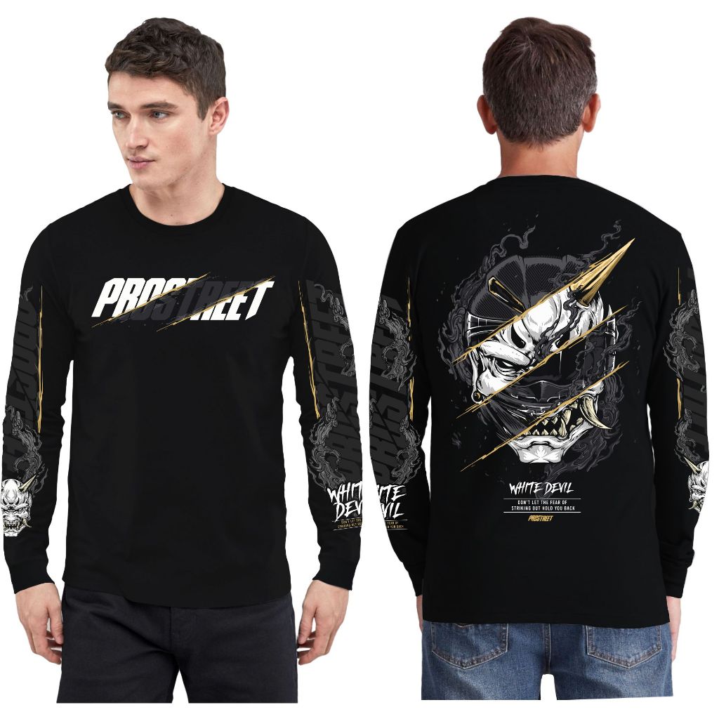 Jual LONGSLEEVE PROSTREET | WHITE DEVIL | NEW | ORIGINAL | Shopee Indonesia