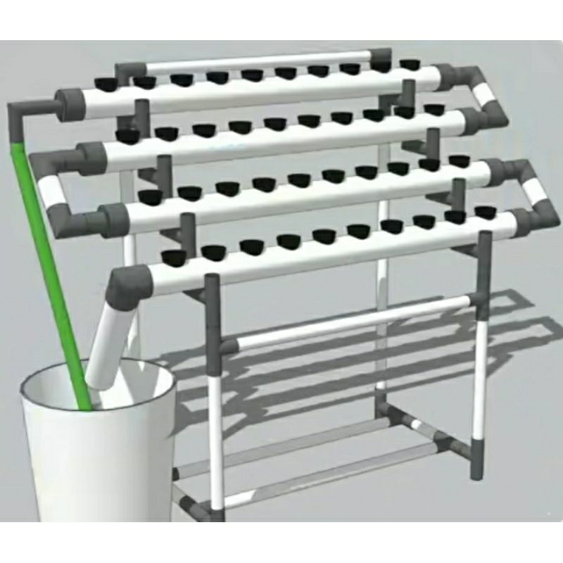 Jual Mini Instalasi Rak Paralon Pipa Hidroponik Dasar DFT | Shopee ...