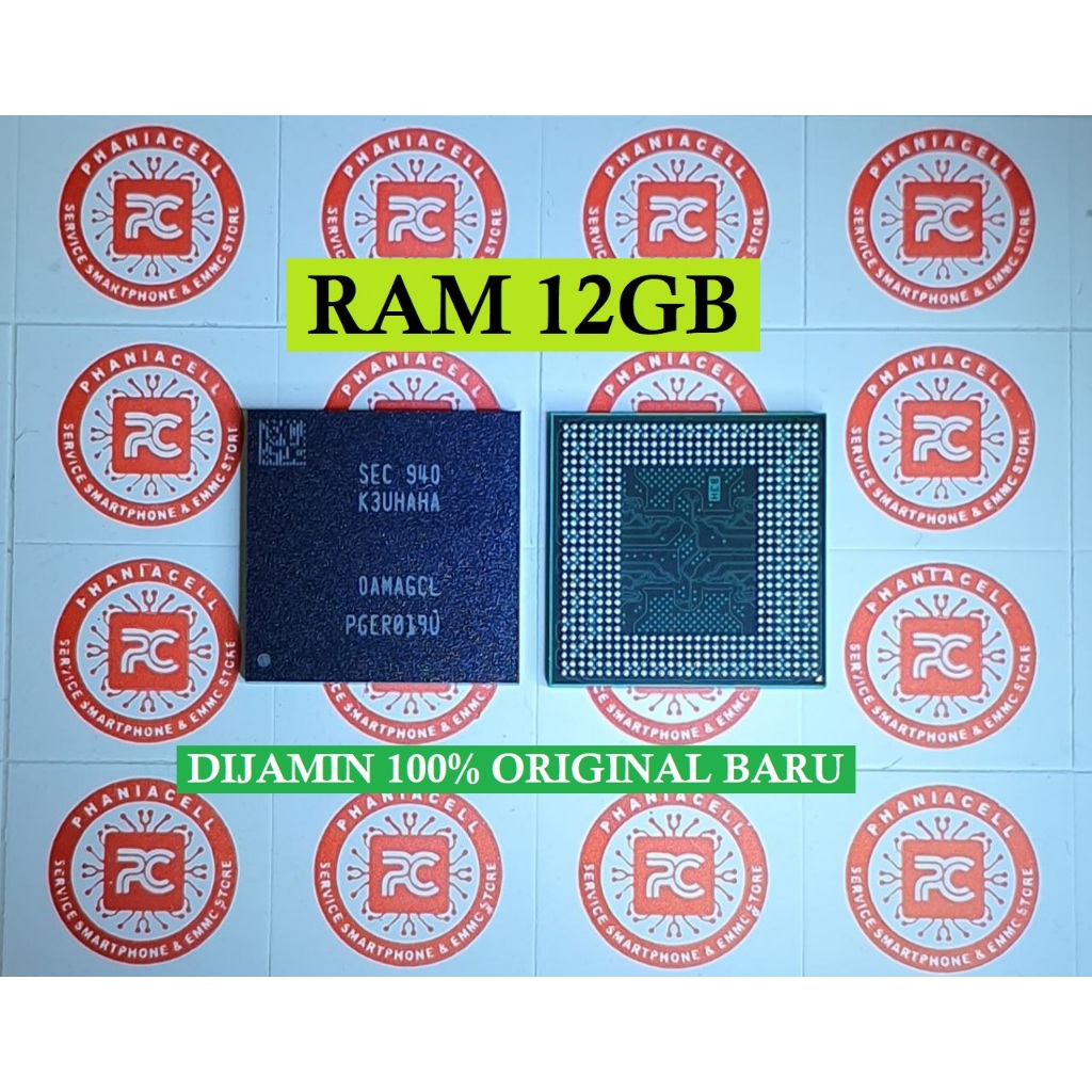 Jual IC RAM 12GB LPDDR4X K3UHAHA BGA556 Blackshark 1/Blackshark 2/Rog 1/rog 2/poco f1/poco x3 ...