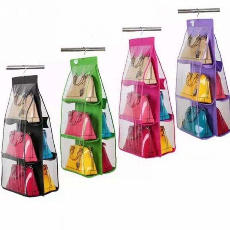 Jual Hanging Bag Rak Tas 6 Sekat Rak Tas Rak Gantung 6 Sekat | Shopee ...