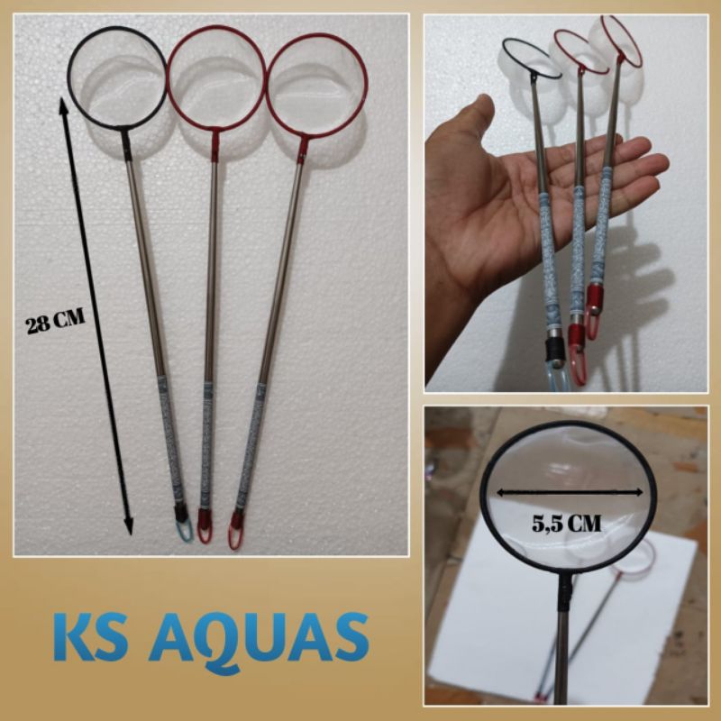 Jual serok jaring ikan cupang cantik gagang stainless steel D5,5cm ...