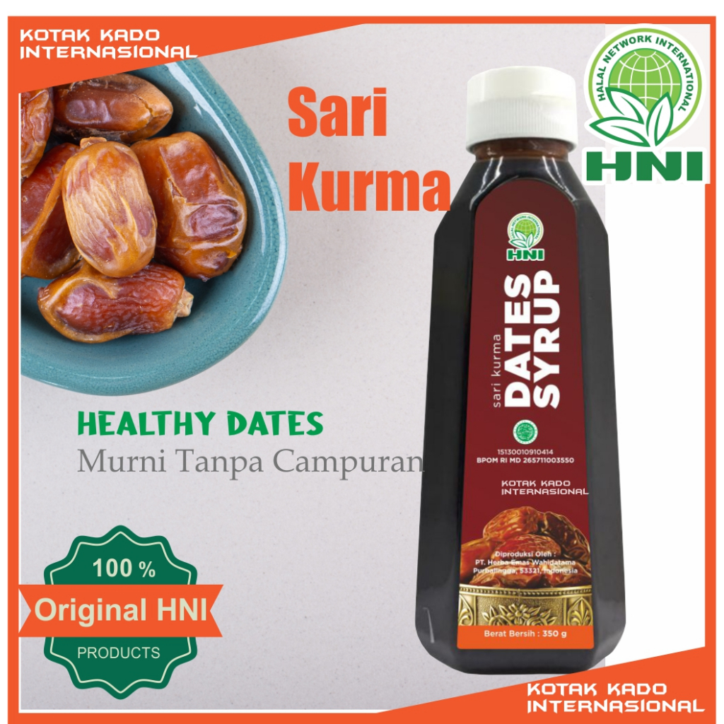 Jual Sari Kurma Dates Syrup HNI HPAI Alami Kesehatan Tubuh Obat DBD ...