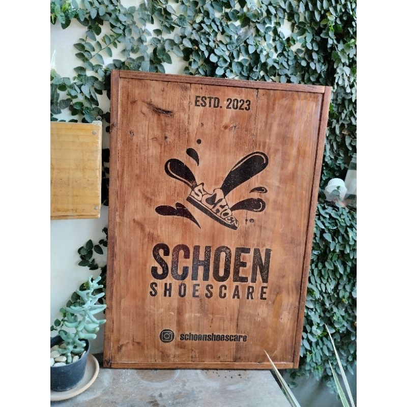 Jual plang papan nama 60x40 warna tua/sign board murah | Shopee Indonesia