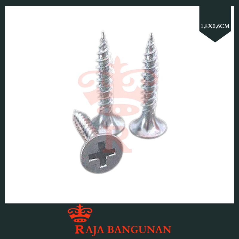 Jual Sekrup/Skrup Putih Bintang Harga SATUAN dan TERMURAH Ukuran 1,8Cm ...