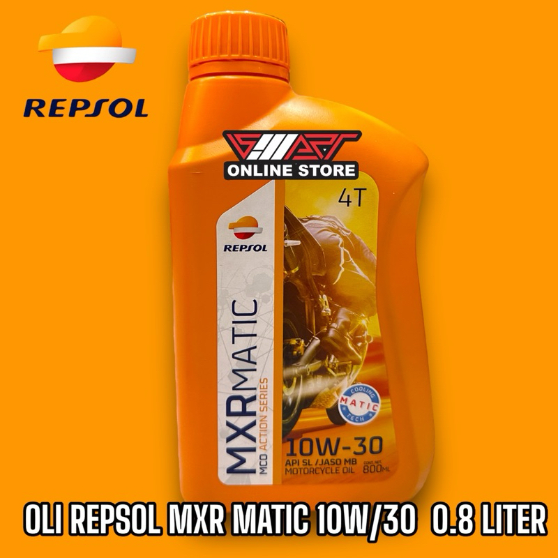 Jual OLI REPSOL MXR MATIC 10W 30 0,8 LITER | Shopee Indonesia