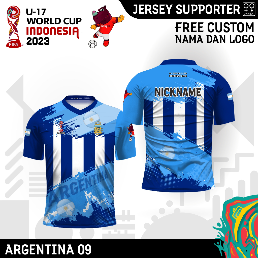 Jual Jersey kaos piala dunia u17 2023 baju fans timnas argentina ...
