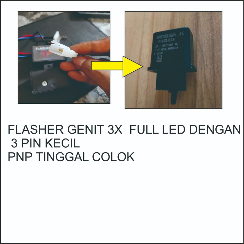Jual Flasher genit PNP for led 12V X3 | Shopee Indonesia