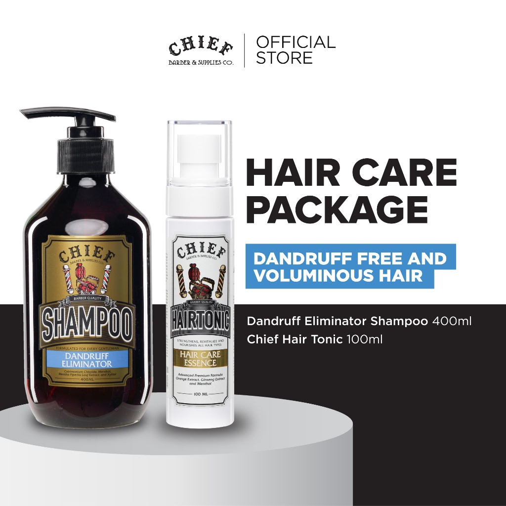 Jual CHIEF HAIRCARE PACKAGE - Hairtonic 100ml & Shampoo Dandruff ...