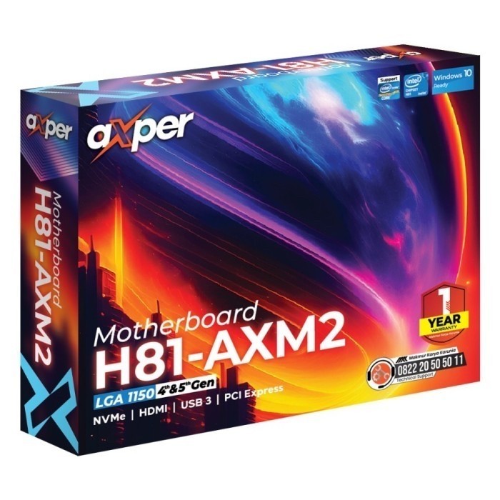 Jual Mobo / Motherboard H81 Socket LGA 1150 AXM2 NVME support nvme NEW ...
