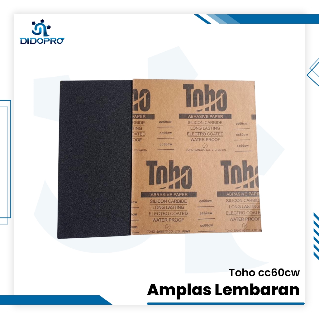 Jual AMPLAS TOHO GRIT 60 - 80 - 100 - 150 - 500 - 800 Amplas water ...