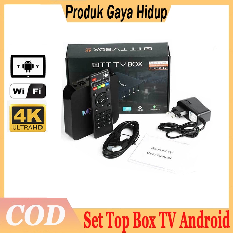 Jual Android TV Box 2G+16G /4G+64G Smart TV 4K Ultra HD MXQ PRO 4K 5G jaringan set-top box TV ...