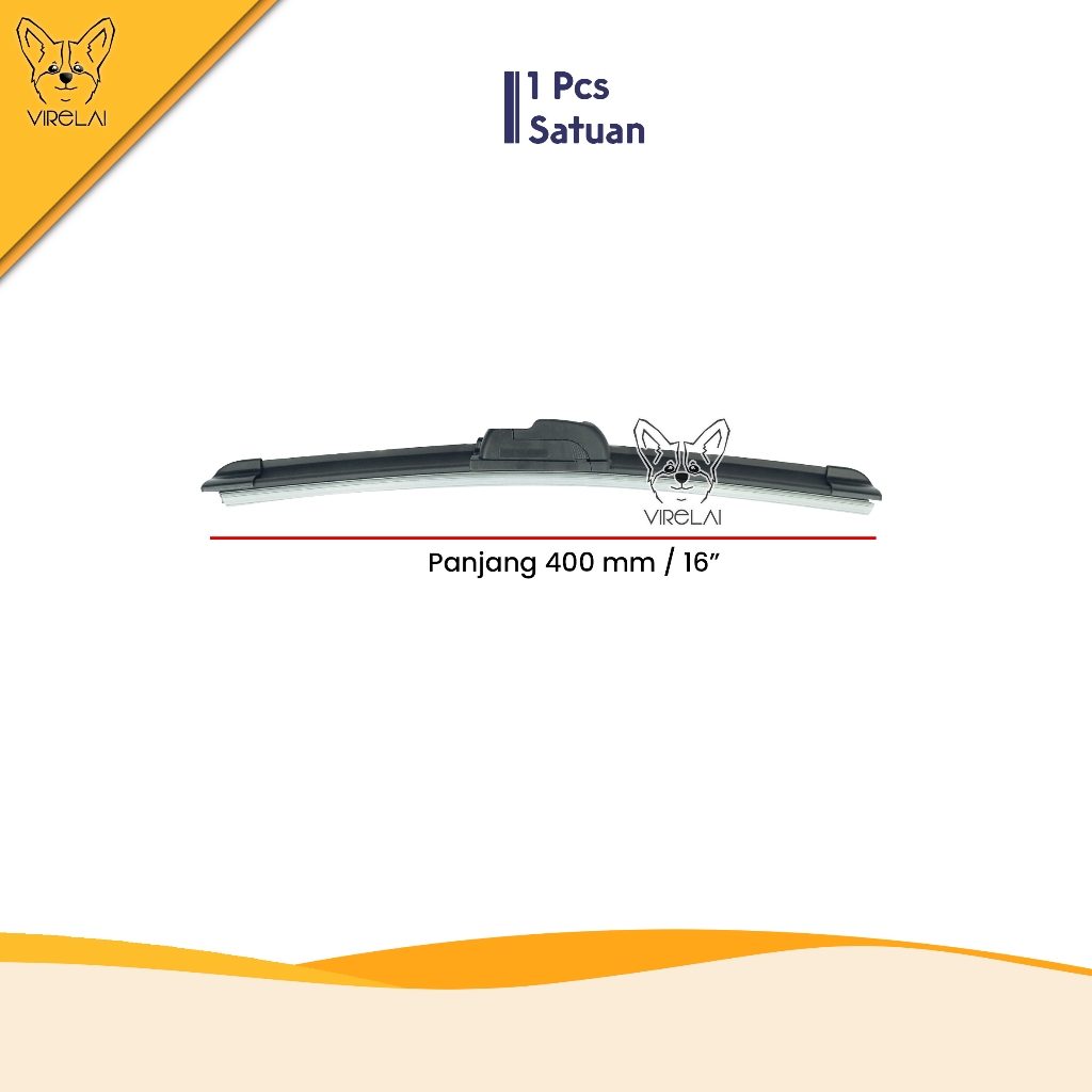 Jual [SATUAN] Wiper Frameless Mobil Universal Wiper Blade 12 Inch - 26 ...