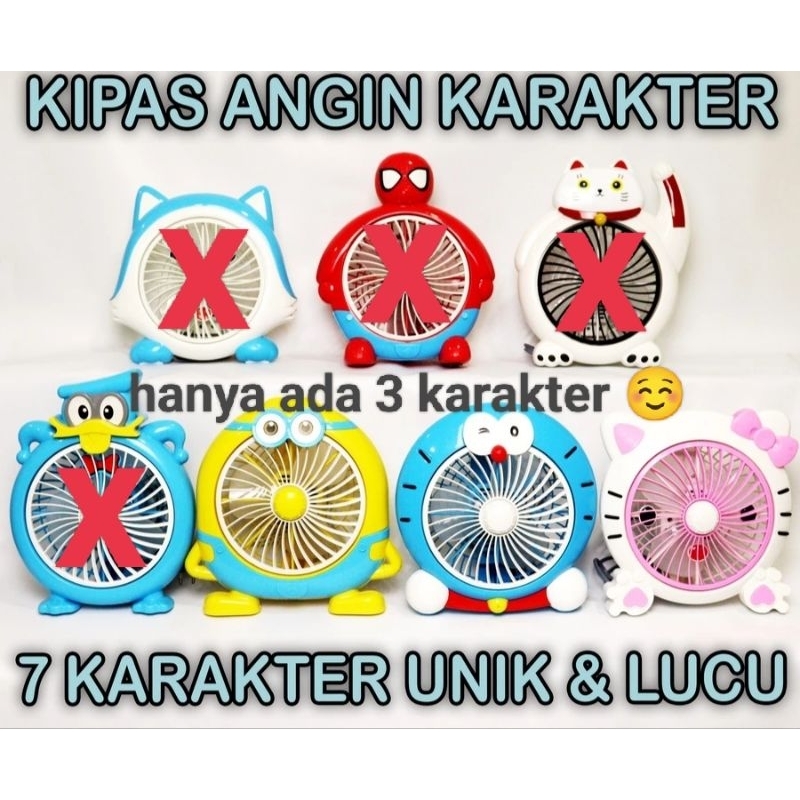 Jual KIPAS ANGIN KARAKTER 10 INCH/ KIPAS MEJA | Shopee Indonesia