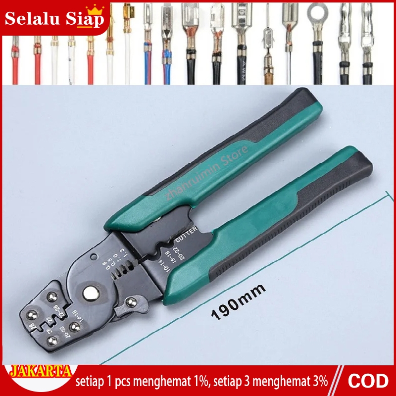Jual 4in1 Tang Crimping Multifungsi dan Terminal Crimp, Pengupas Kawat ...