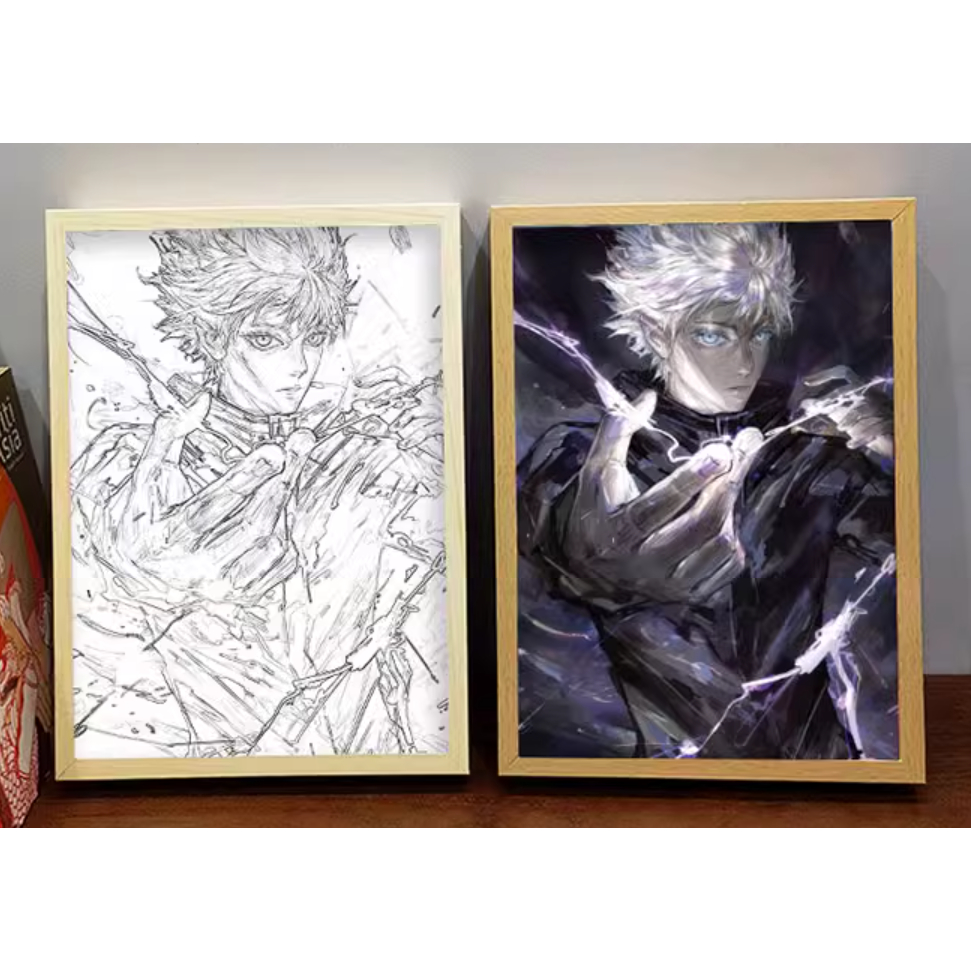 Jual Jujutsu Kaisen Gojo Satoru Geto Suguru SatoSugu Light Box Frame ...