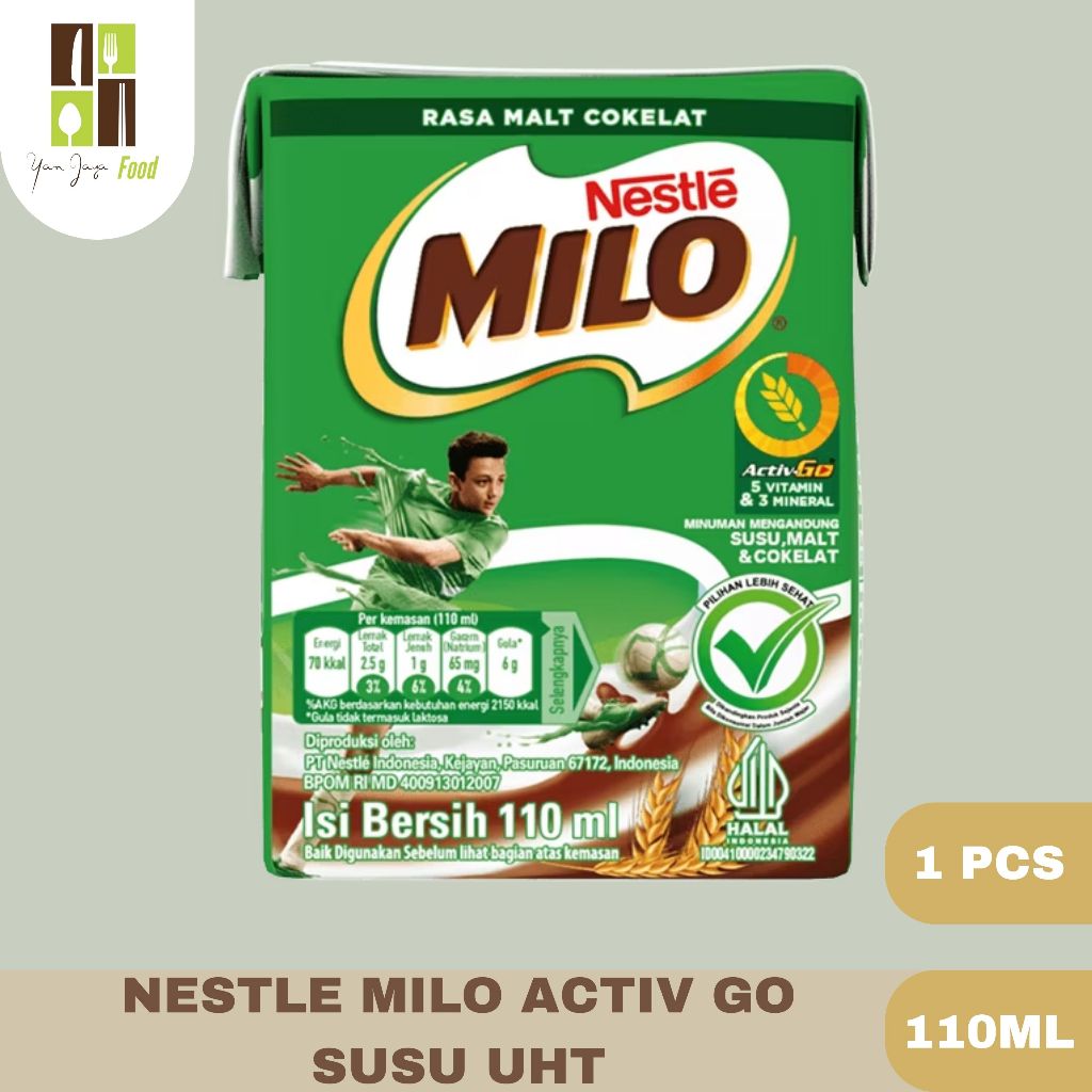 Jual Nestle Milo Aktiv Go / Susu Malt & Coklat / Susu UHT / Kotak 110ml 1 PCS | Shopee Indonesia