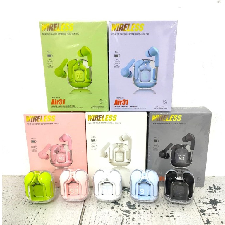 Jual TWS BLUETOOTH WIRELESS AIR 31 - TWS BLUETOOTH TRANSPARAN AIR 31 ...