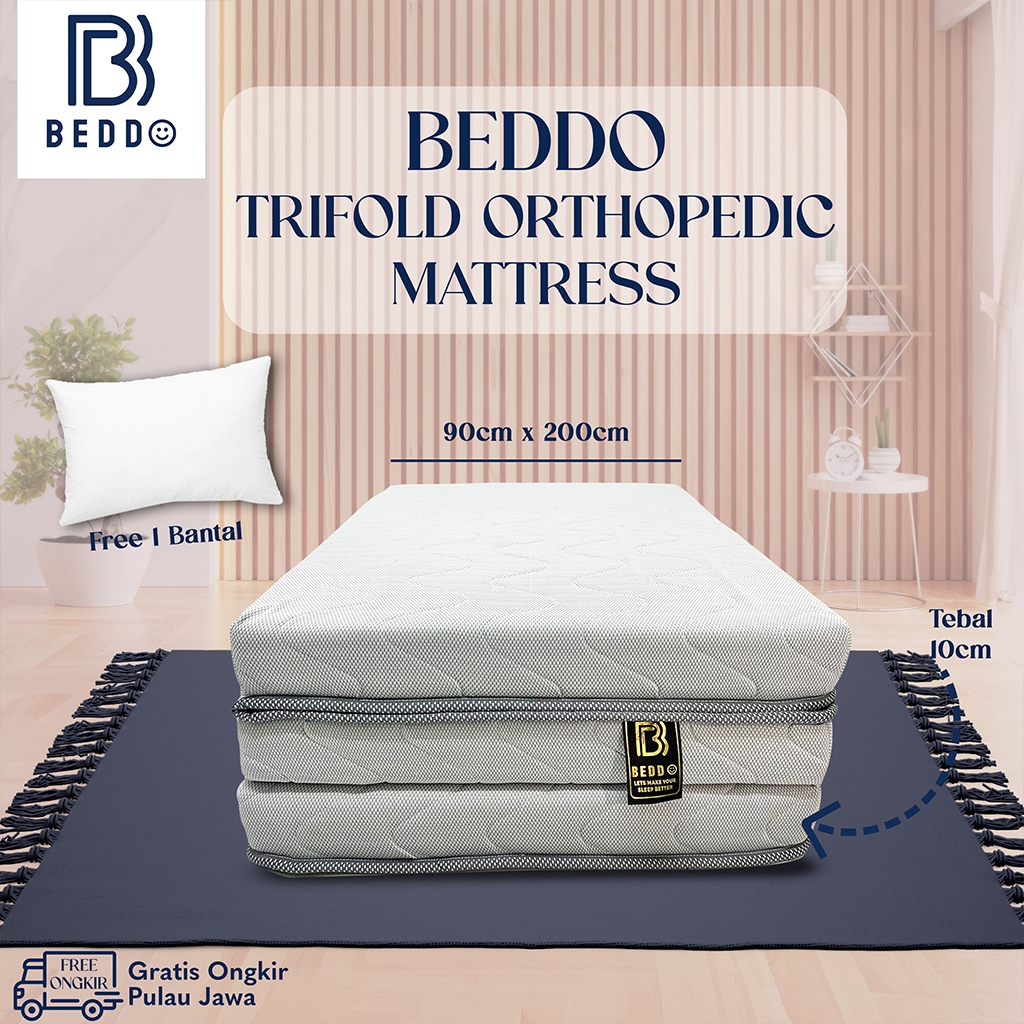 Jual Beddo Trifold Orthopedic Mattress 90x200x10 cm | Shopee Indonesia