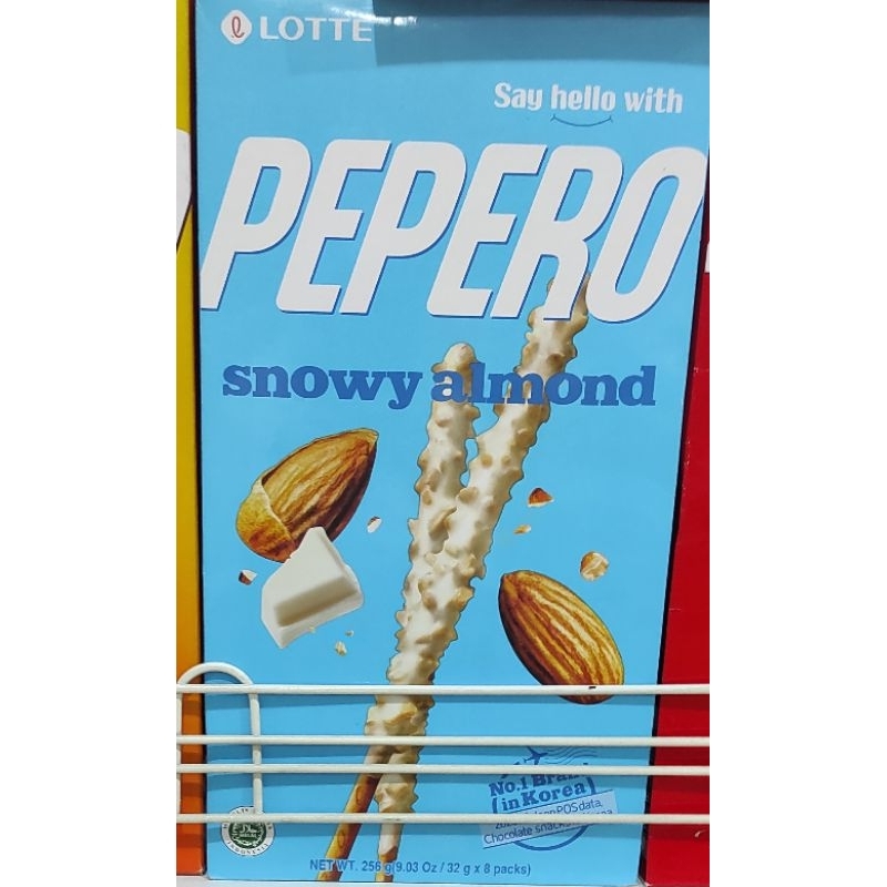 Jual Lotte Pepero Big Box Big Pack Isi 8 Pack Biskuit Stick Almond
