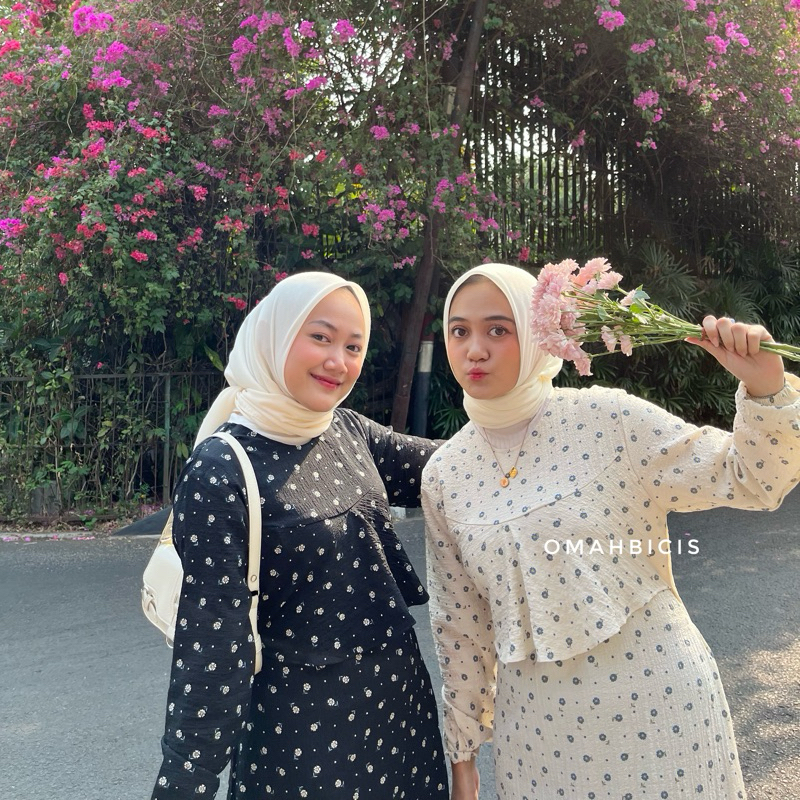 Jual Himari Dress korean vintage- Dress Korea- Dress crinkle - Dress ...