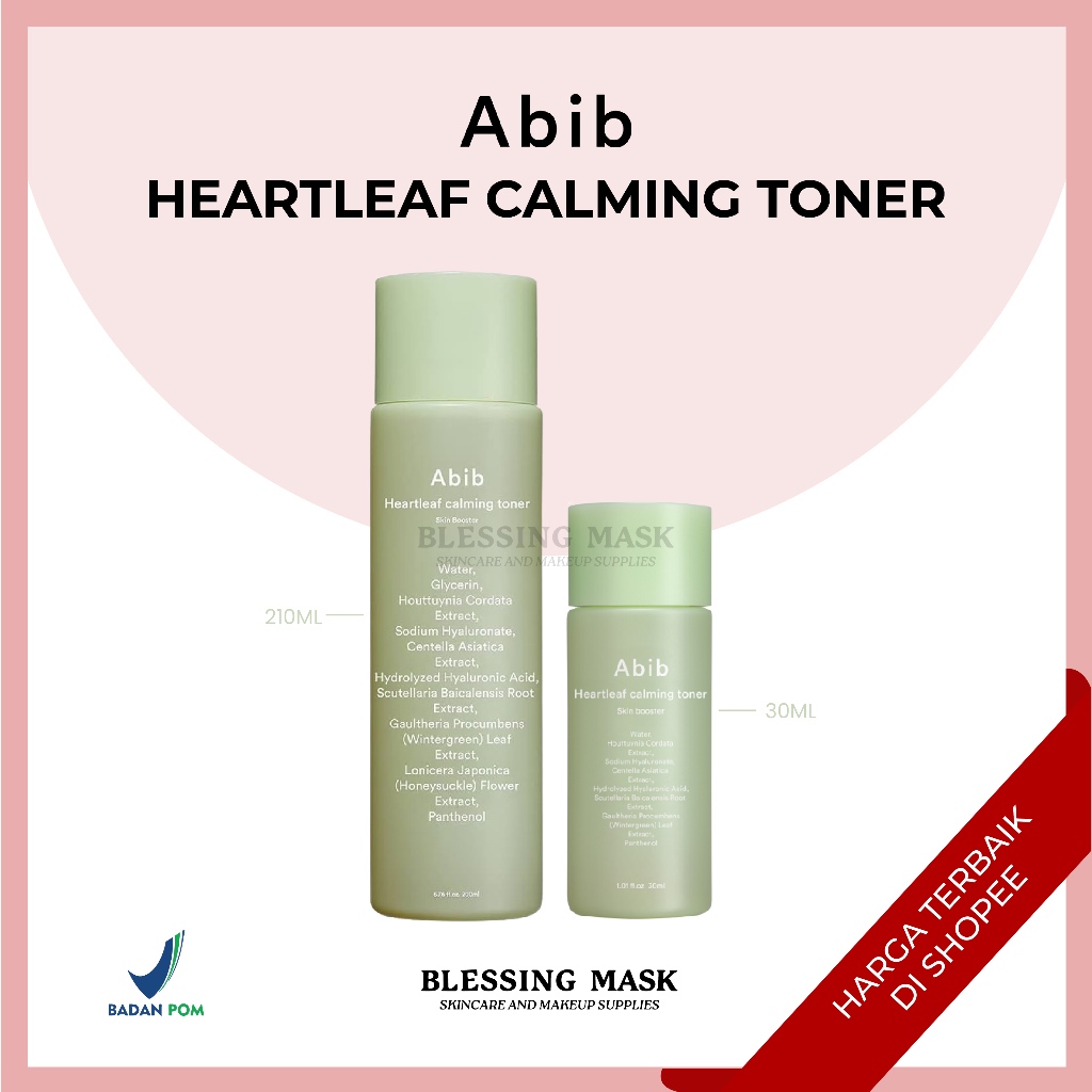 Jual ABIB Heartleaf Calming Toner Skin Booster 210mL | 30mL | Shopee ...