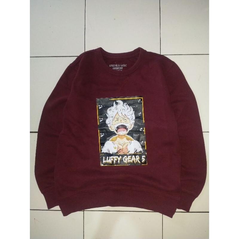 Jual crewnek SPAO Luffy gear 5 original second THRIFT sweater | Shopee ...