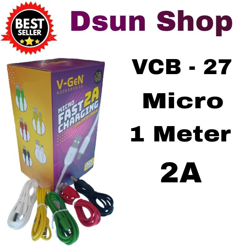 Jual Kabel Data Ori 2A vcb-27 VGEN Micro Fast Charge | Shopee Indonesia