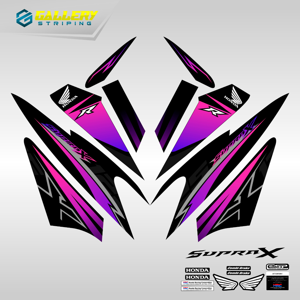 Jual Striping Supra X 125 Motif 2 Sticker Supra X 125 Batman Old Stiker ...