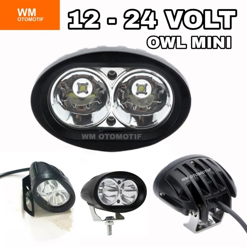 Jual Lampu Tembak Sorot 12 - 24 Volt LED OWL 2 Mata Belo Tropong ...