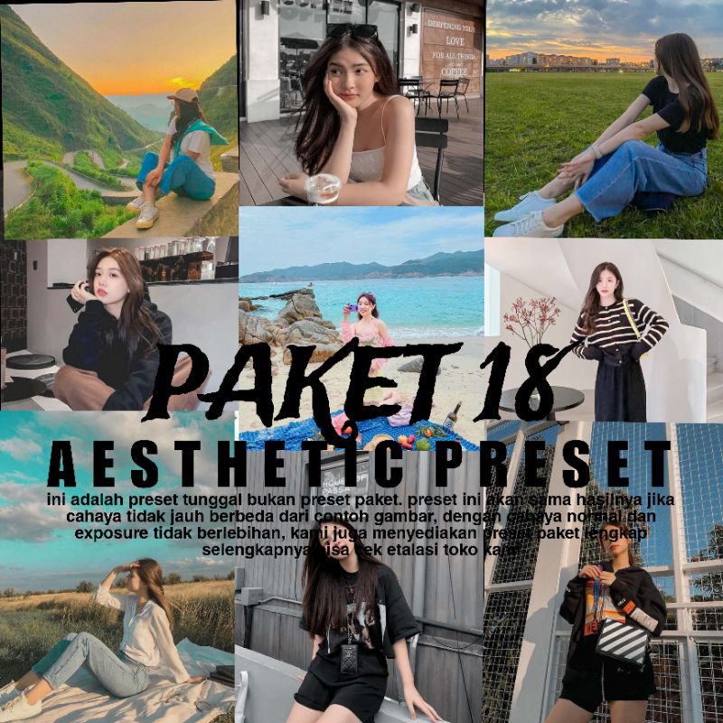 Jual Hanya 2 Menit Install 18+ Preset Presets Aesthetic Lightroom Premium Paket 18+ Aesthetic ...