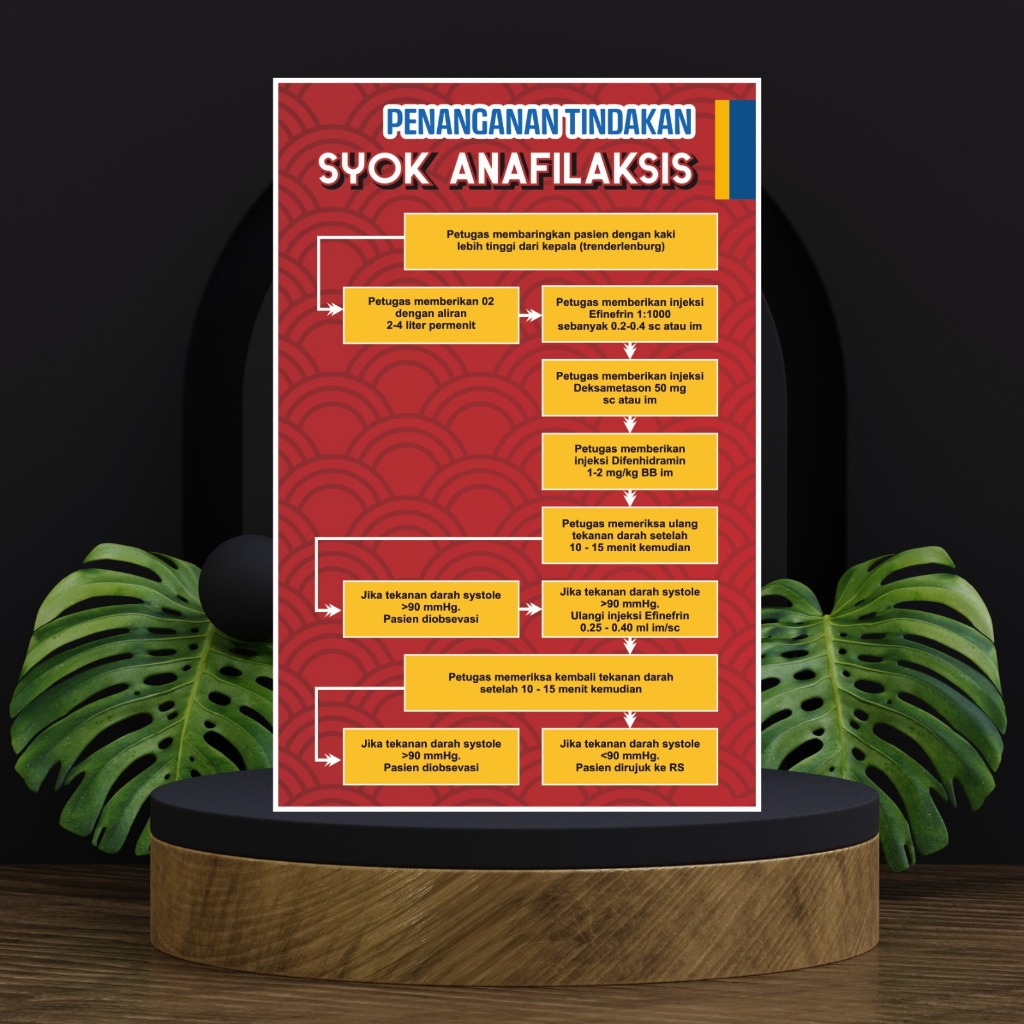 Jual Poster Kesehatan Penanganan Tindakan Syok Anafilaksis | Shopee ...